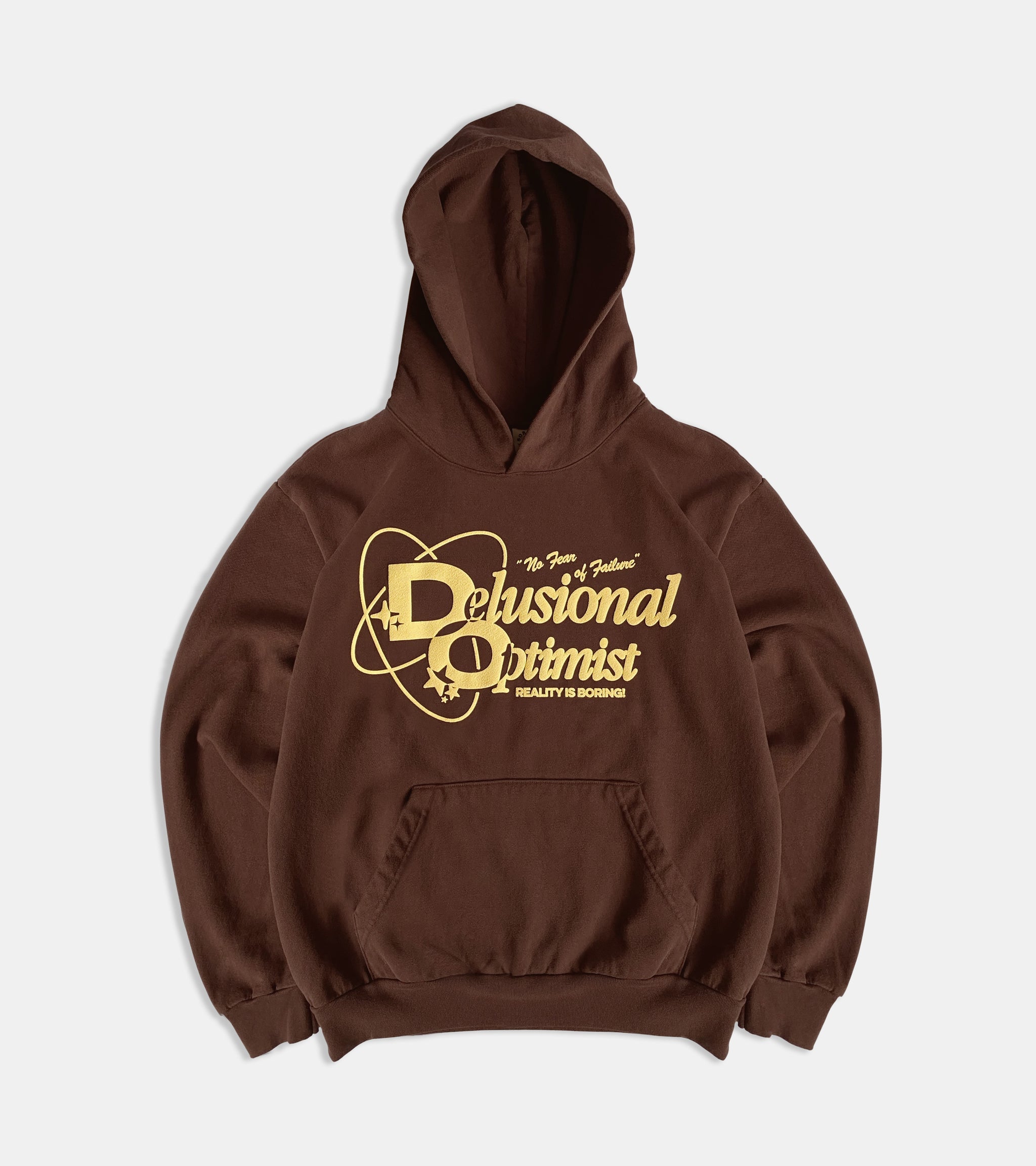 Delusional Optimist Hoodie - Brown