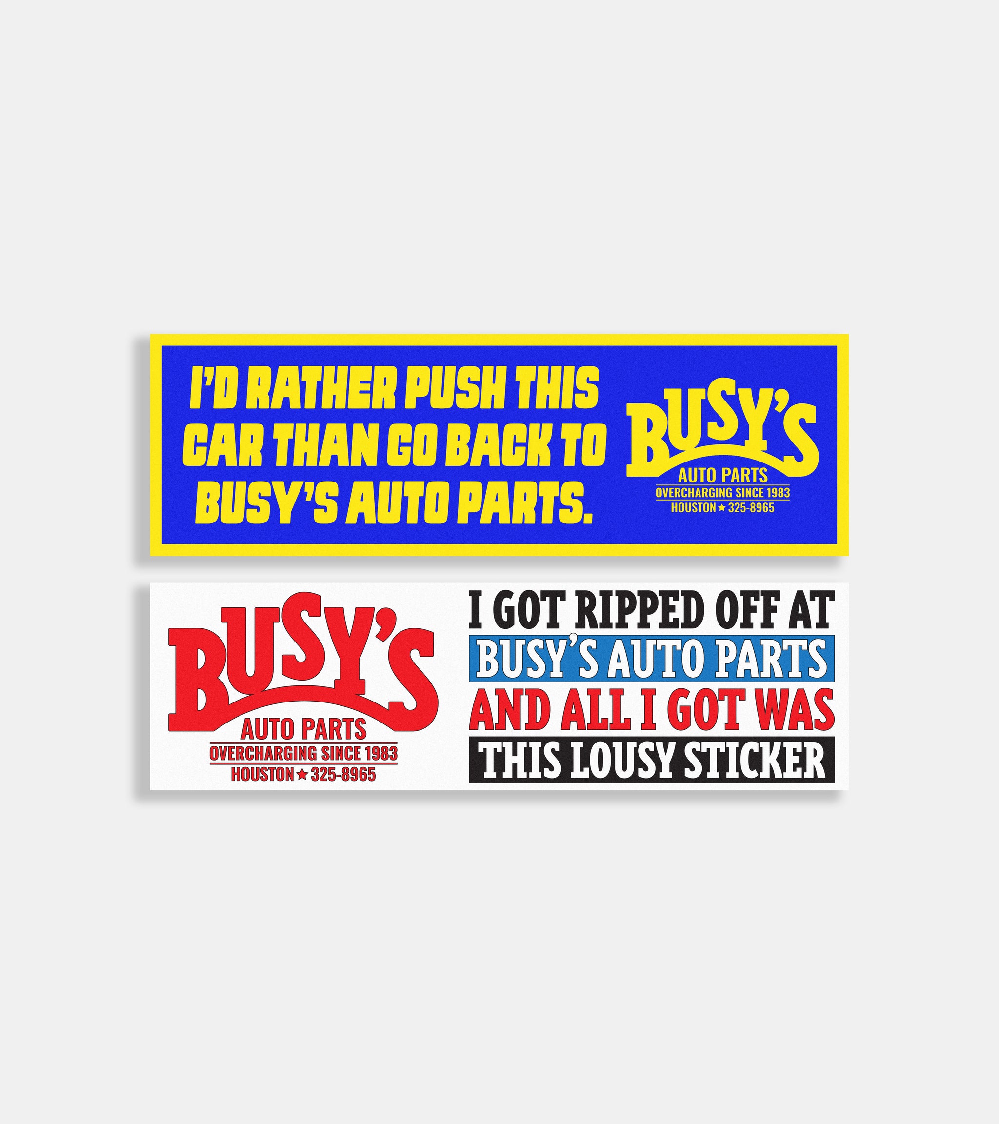 Auto Parts Bumper Sticker Set